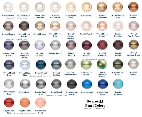 Swarovski Pearls Color Chart