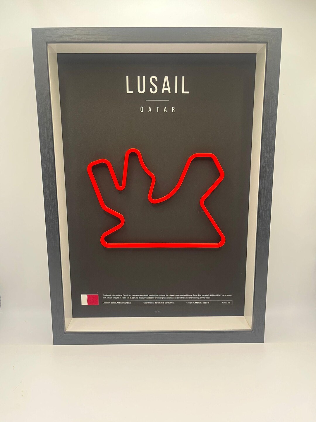 Lusail Qatar Racetrack Wall Mural – 3D Printed F1 Track – Motorsport ...