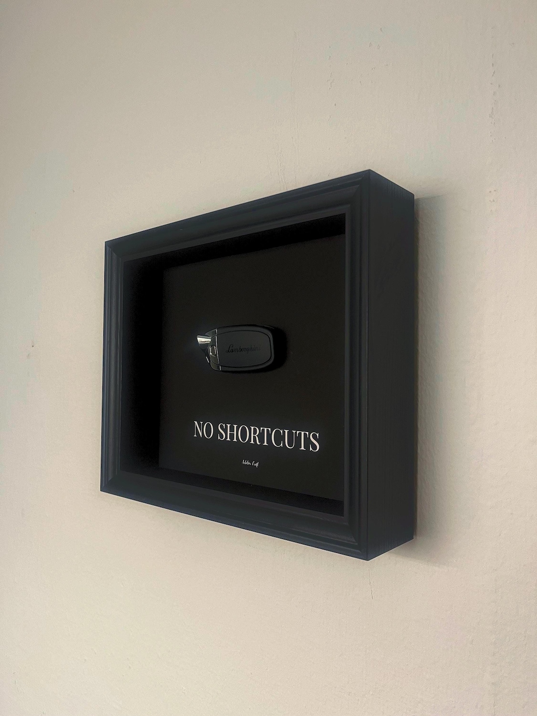 Lamborghini Key Frame • Car Key Display Shadow Box • “no Shortcuts ...