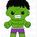 Baby Hulk Clipart (svg, Png, Eps, Dxf) (digital Download) - Etsy