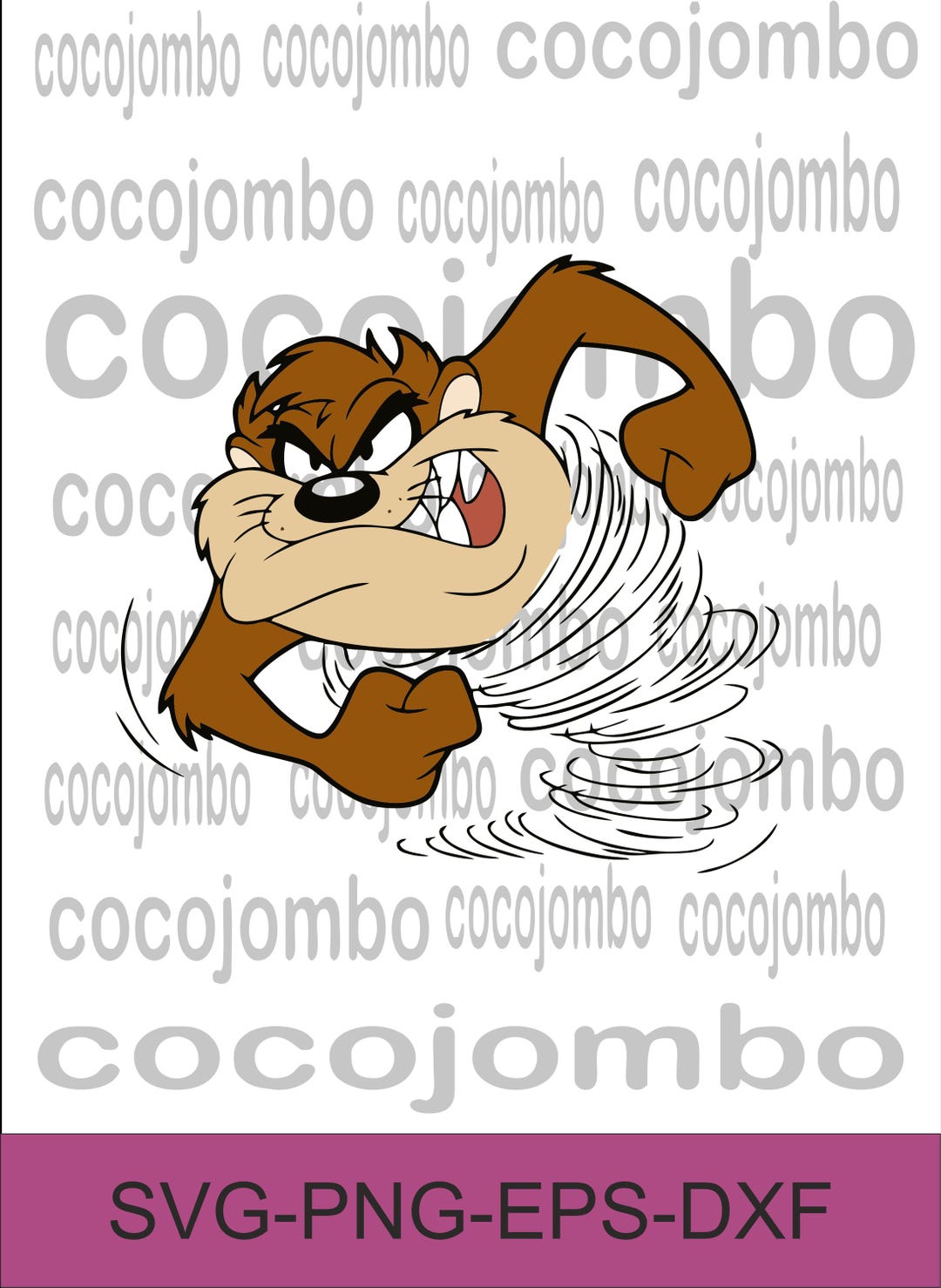Cartoon Tasmanian Devil SVG: Cricut & Silhouette Cut Files - Etsy