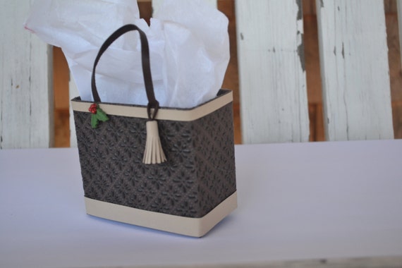 Items similar to Small Unique Christmas gift bag on Etsy