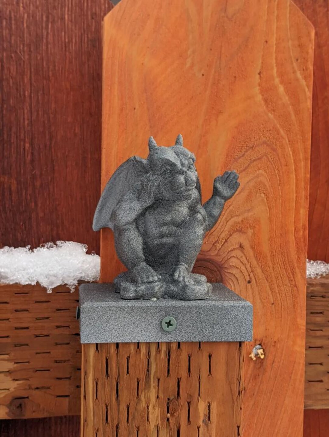 Gargoyle Fence Post Topper | Fence Post Decor | Garden Accessories ...