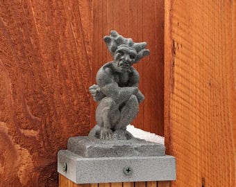 Gargoyle Fence Post Topper 4x4 PVC Vinyl or Wood - Garden Gargoyal ...
