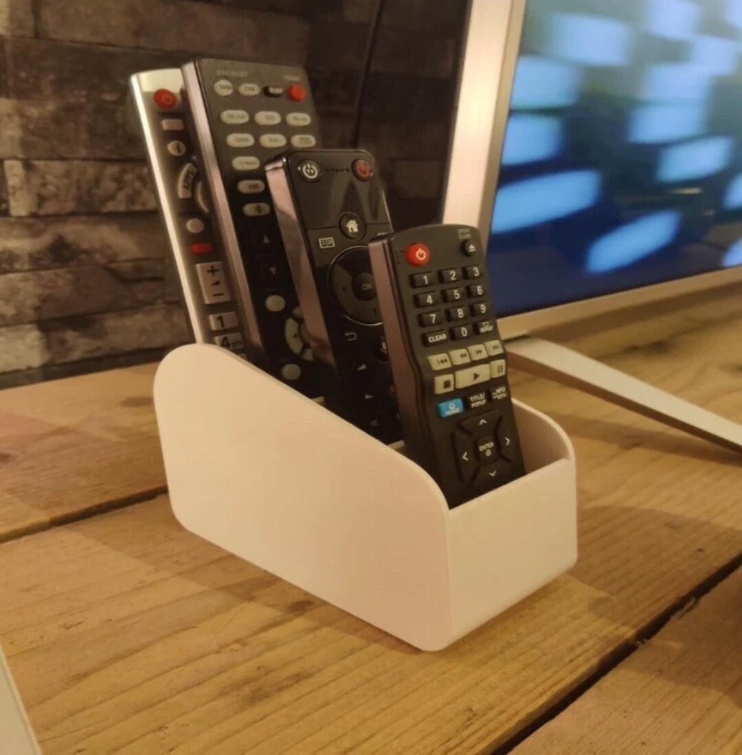 Universal TV Remote Control Holder Caddy L Living Room Remote Basket ...