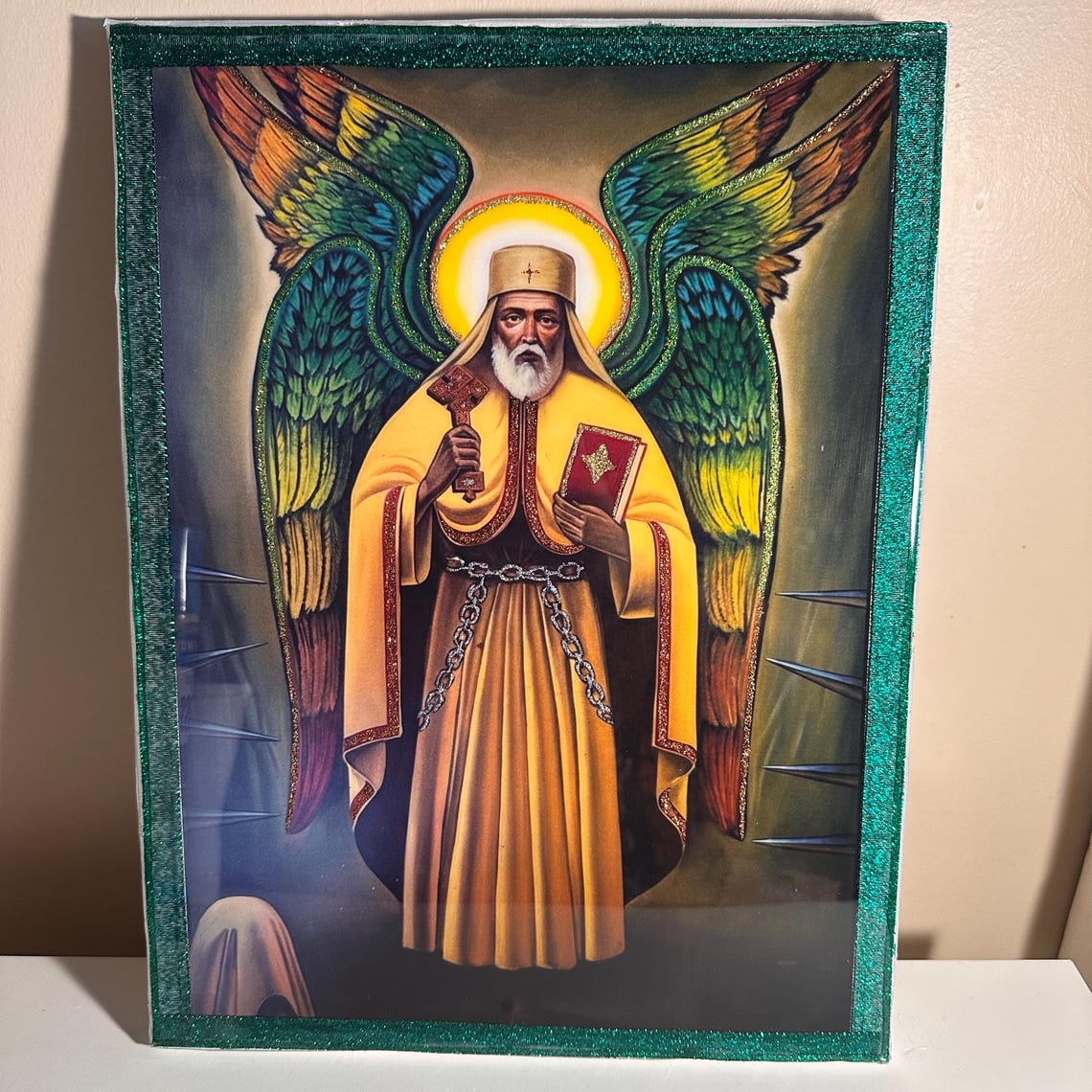 Ethiopia Orthodox Icon Abune Tekle Hayemanot Glitter Detailed Epoxy ...