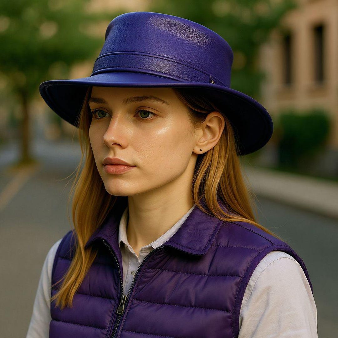All Leather Hat Made in My Shop - Etsy