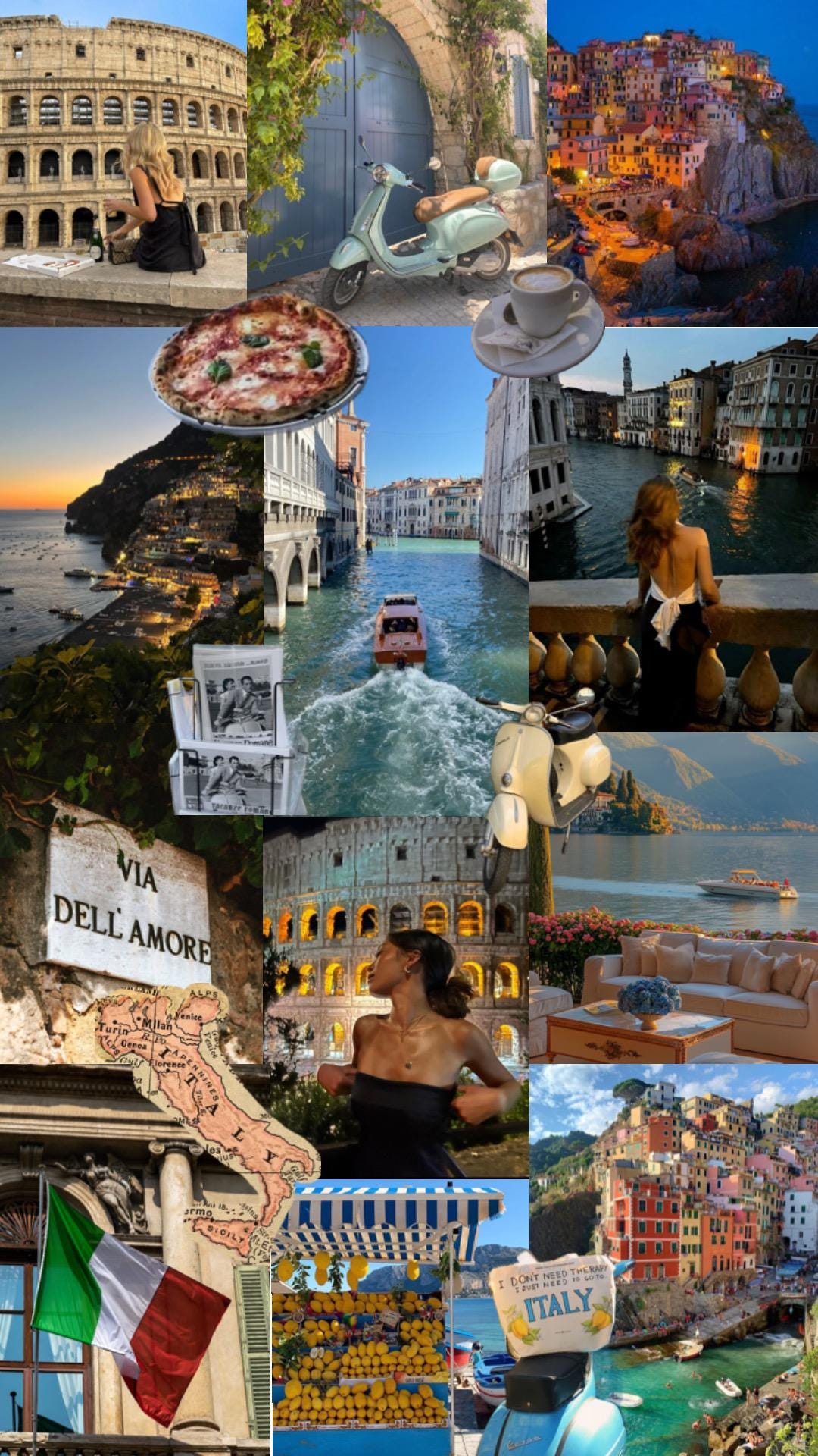 Italy Collage Poster - Etsy