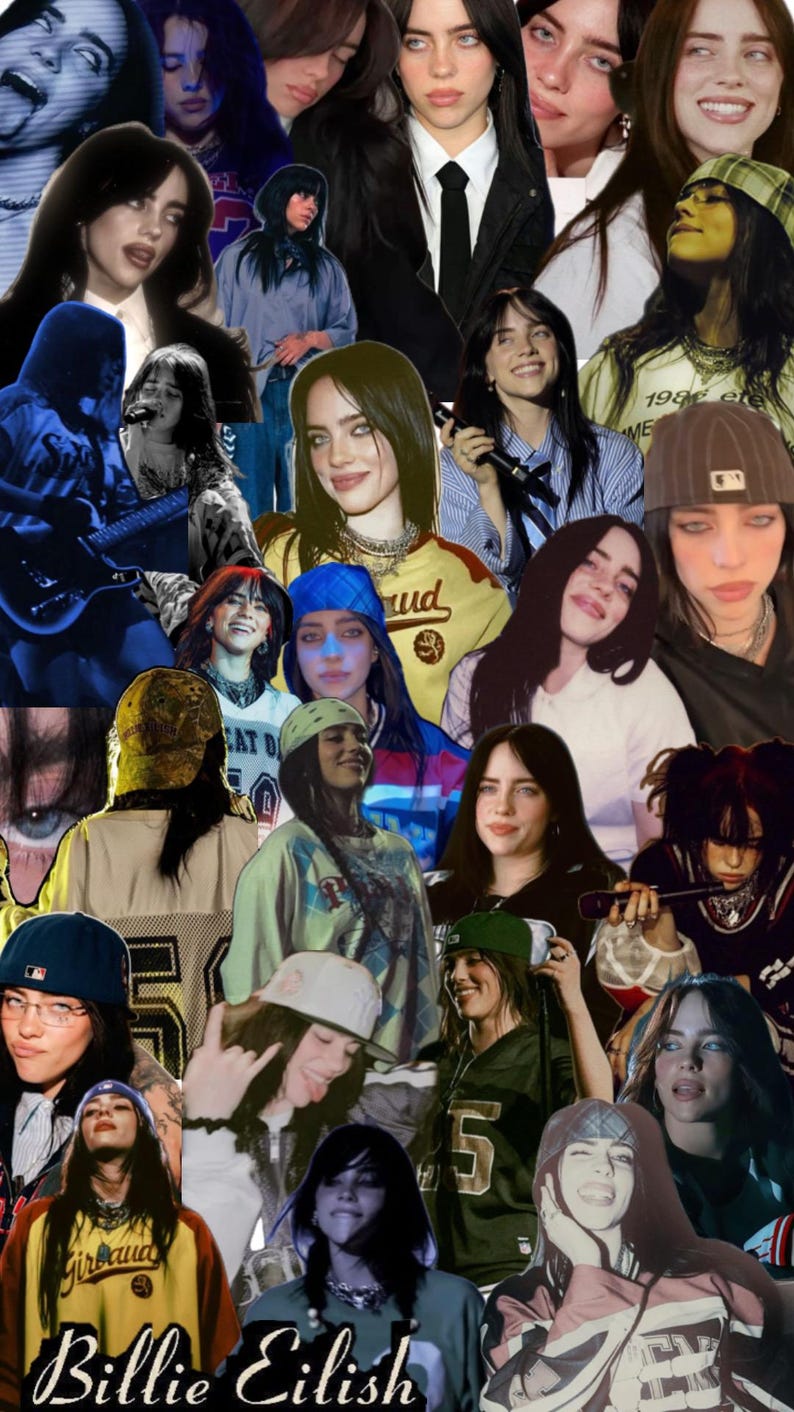 Billie Eilish Collage Poster - Etsy