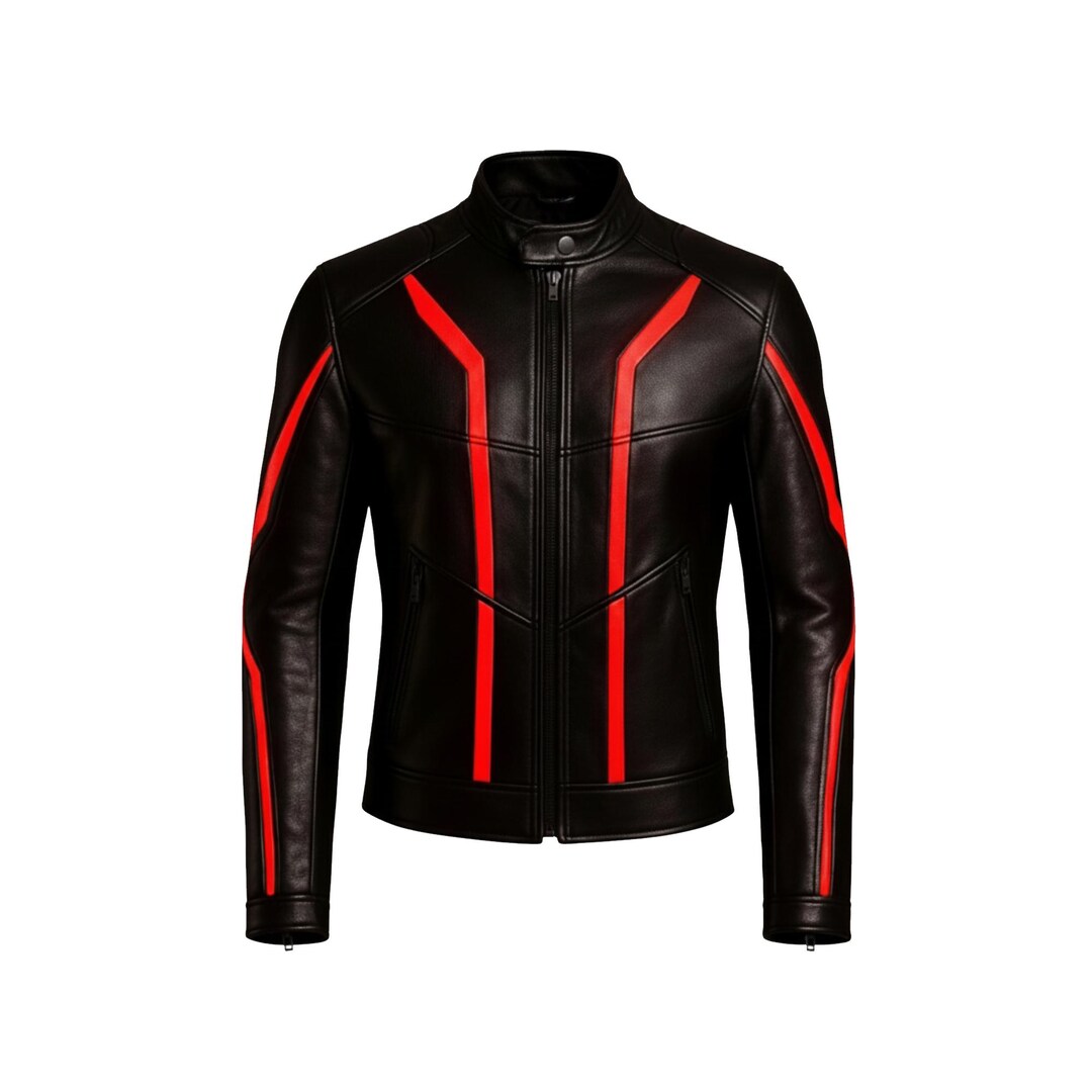 TRON Ares Inspired Handmade Genuine Black Leather Sci-fi Cosplay Jacket ...