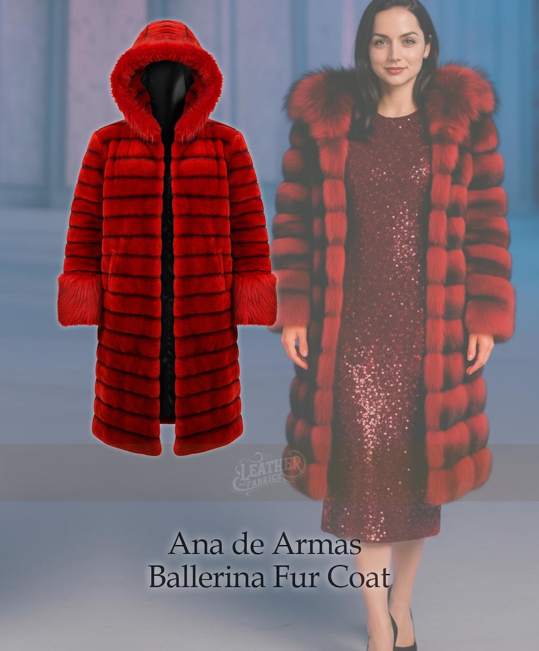 Ana De Armas Ballerina-inspired Faux Fur Trench Coat - Etsy UK