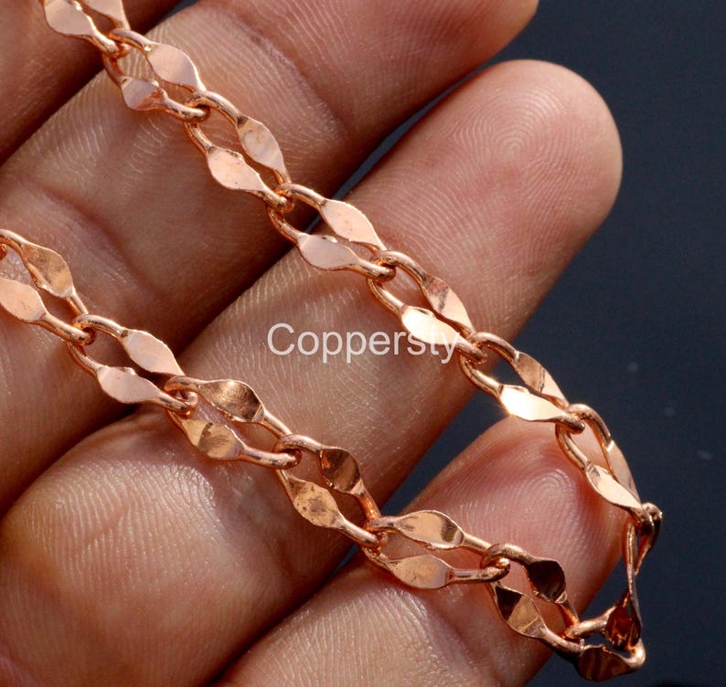 Solid Copper Chain, Copper , Antique Finish, Thick Chunky Jewelry ...