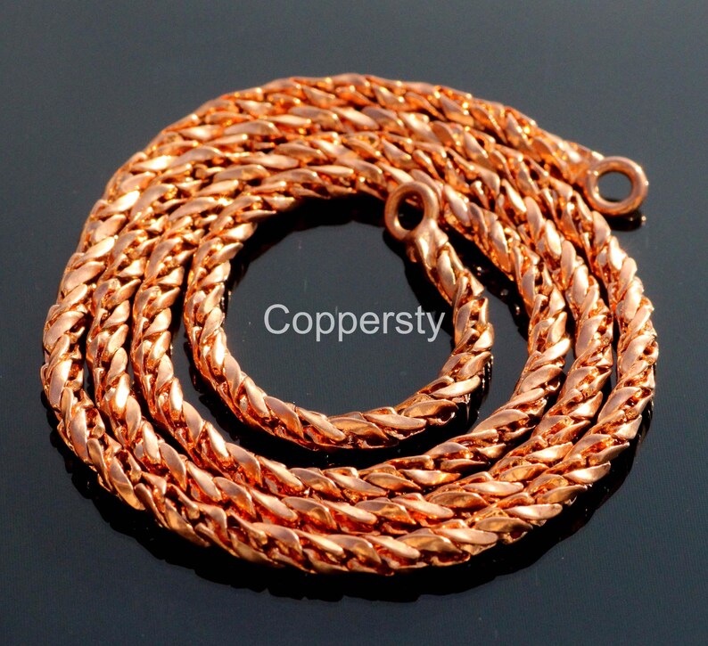 Pure Copper Chunky Chain Bracelet, Antique Finish, 3mm - Etsy