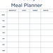 Black & White Weekly Meal Planner: Minimalist Printable PDF - Etsy
