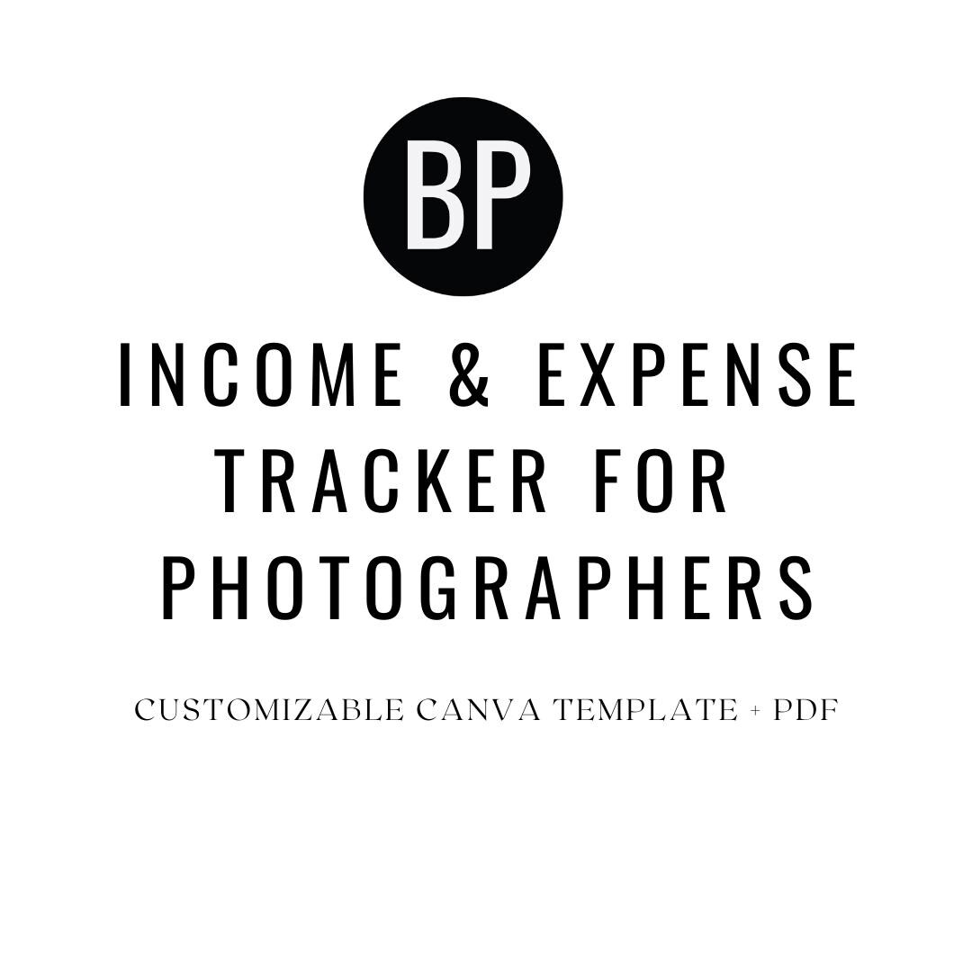 Photography Expense & Income Tracker | Canva Template | Printable ...