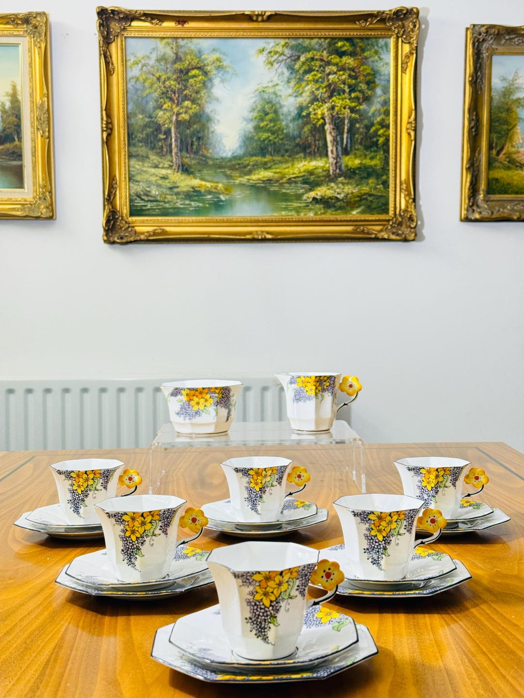 Art Deco Melba Bone China Tea Set – “lilac Time” Floral, 20-piece - Etsy