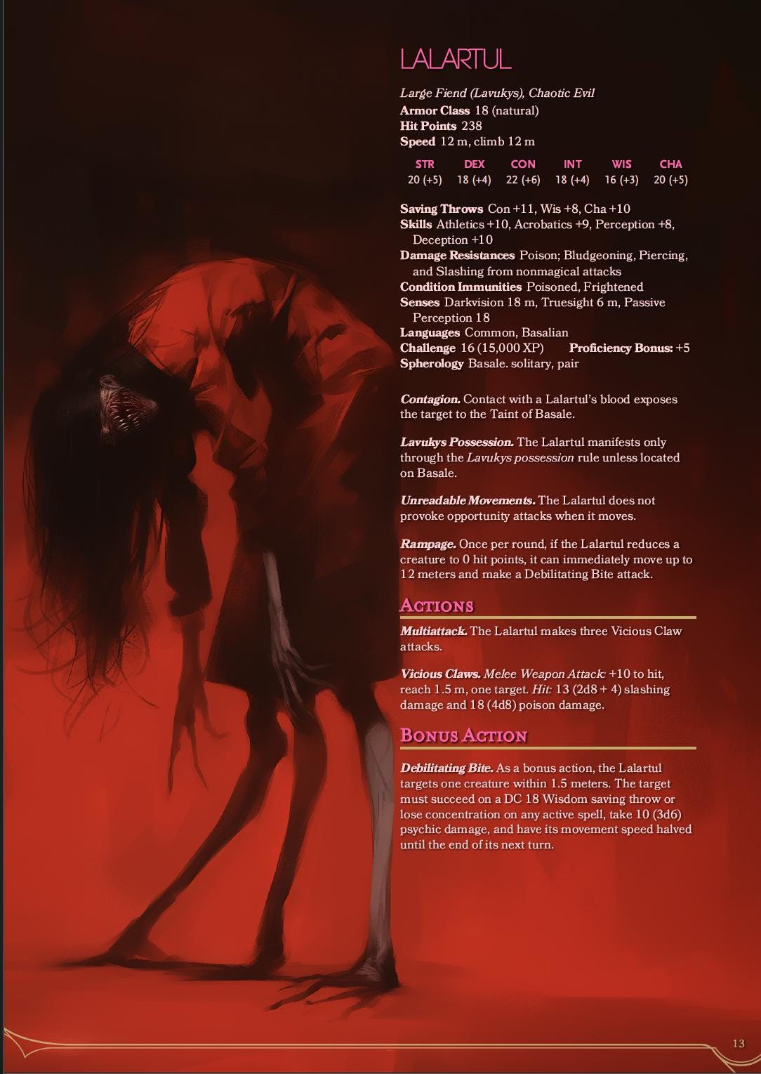 Lavukys Bestiary – Horror Monsters PDF for Dnd 5e | Dark Fantasy Bosses ...