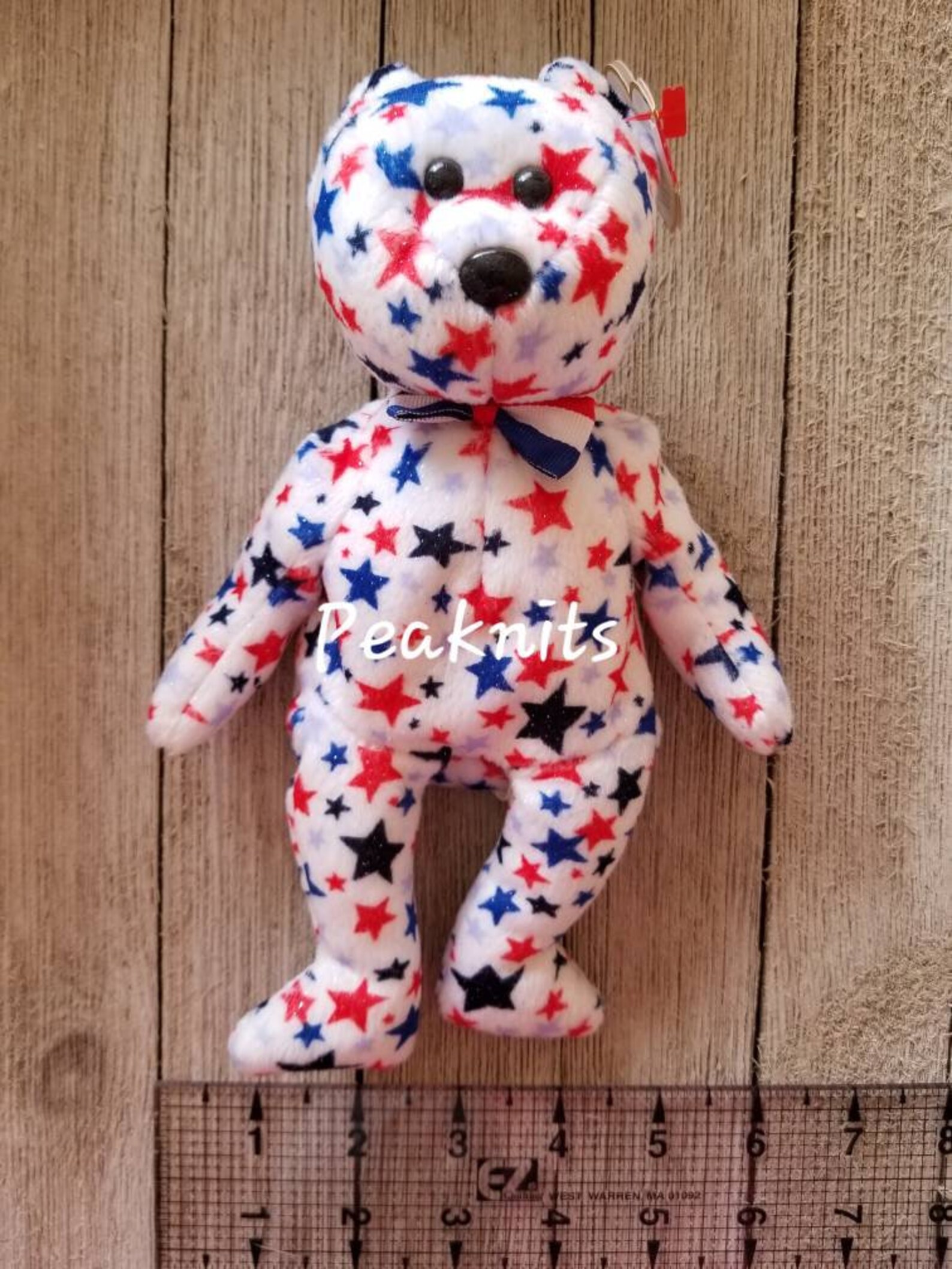 Red White & Blue Ty Beanie Babies 10 Years 2002 Vintage | Etsy