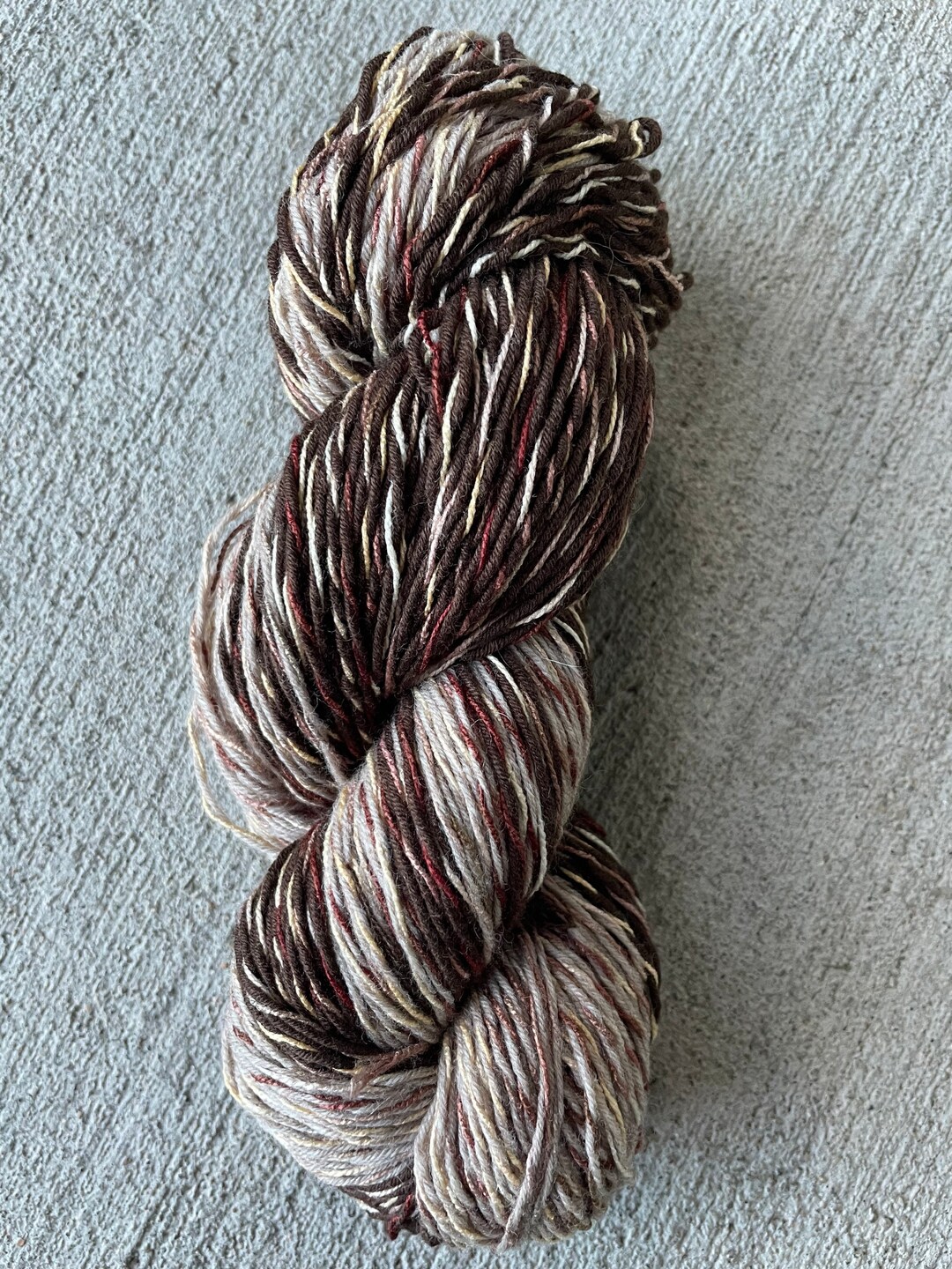 Handspun Yarn - "whipped Chocolate Cherry", DK Weight, 249.33 Yards ...