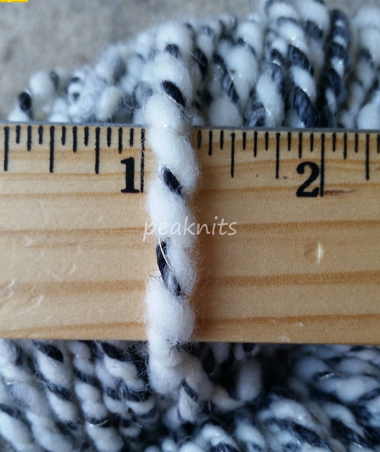 Handspun Yarn, "smoke and Mirrors", 8 Wpi, 130 Yards, Black and White ...