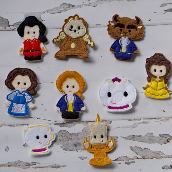 Beauty and the Beast Finger Puppets - Etsy