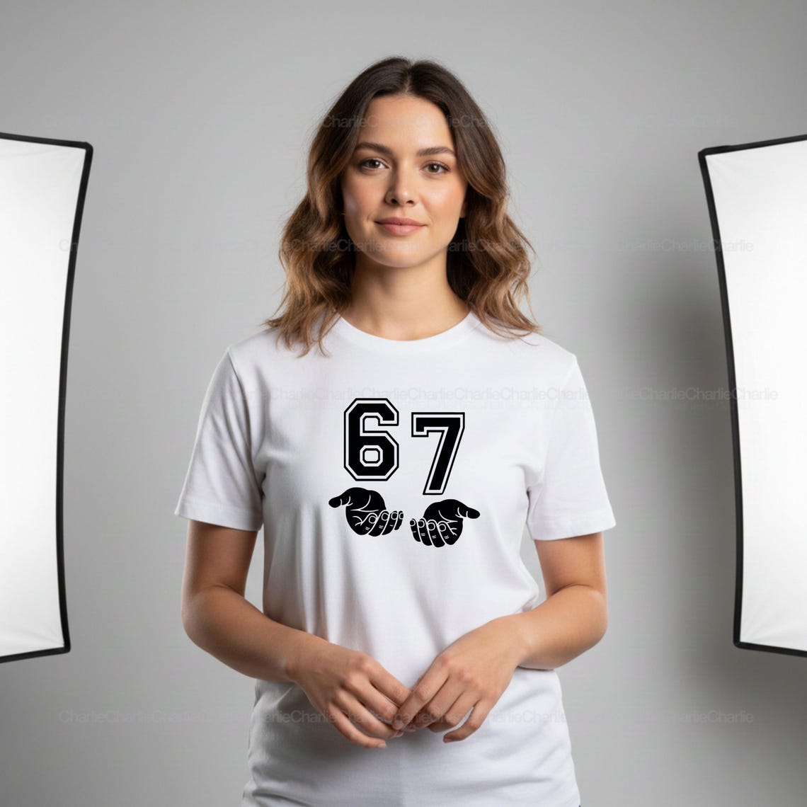 Six Seven 6 7 Hand Sign PNG Bundle | Black Hand Graphic Design ...