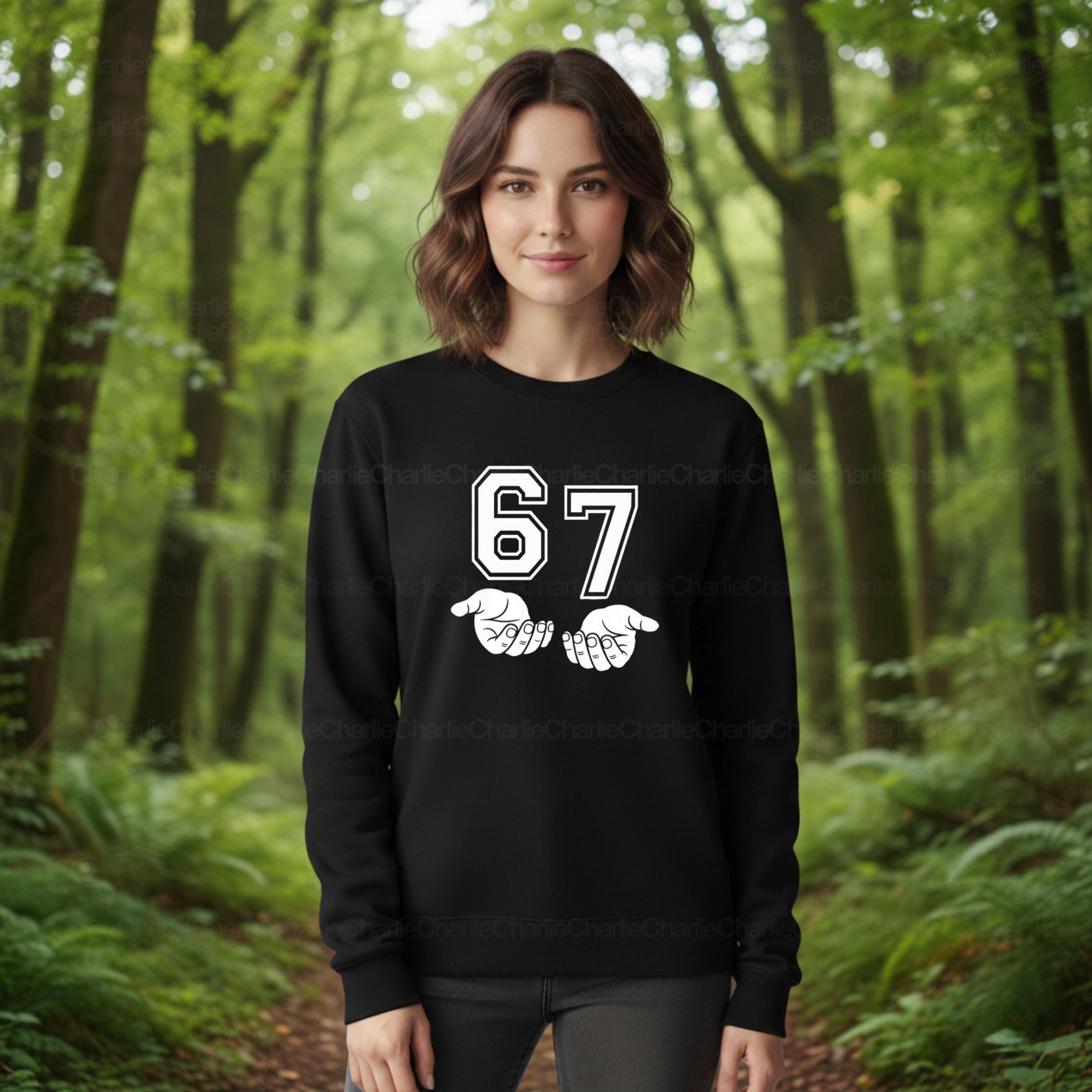 Six Seven 6 7 Hand Sign PNG | Trendy Graphic Design (digital Download ...