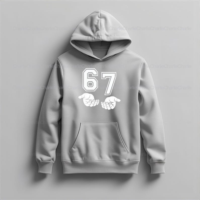Six Seven 6 7 Hand Sign PNG | Trendy Graphic Design (digital Download ...