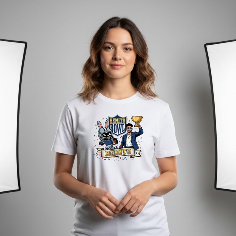 Benito Super Bowl PNG, Bad Bunny Football Champion Design, Super Bowl ...