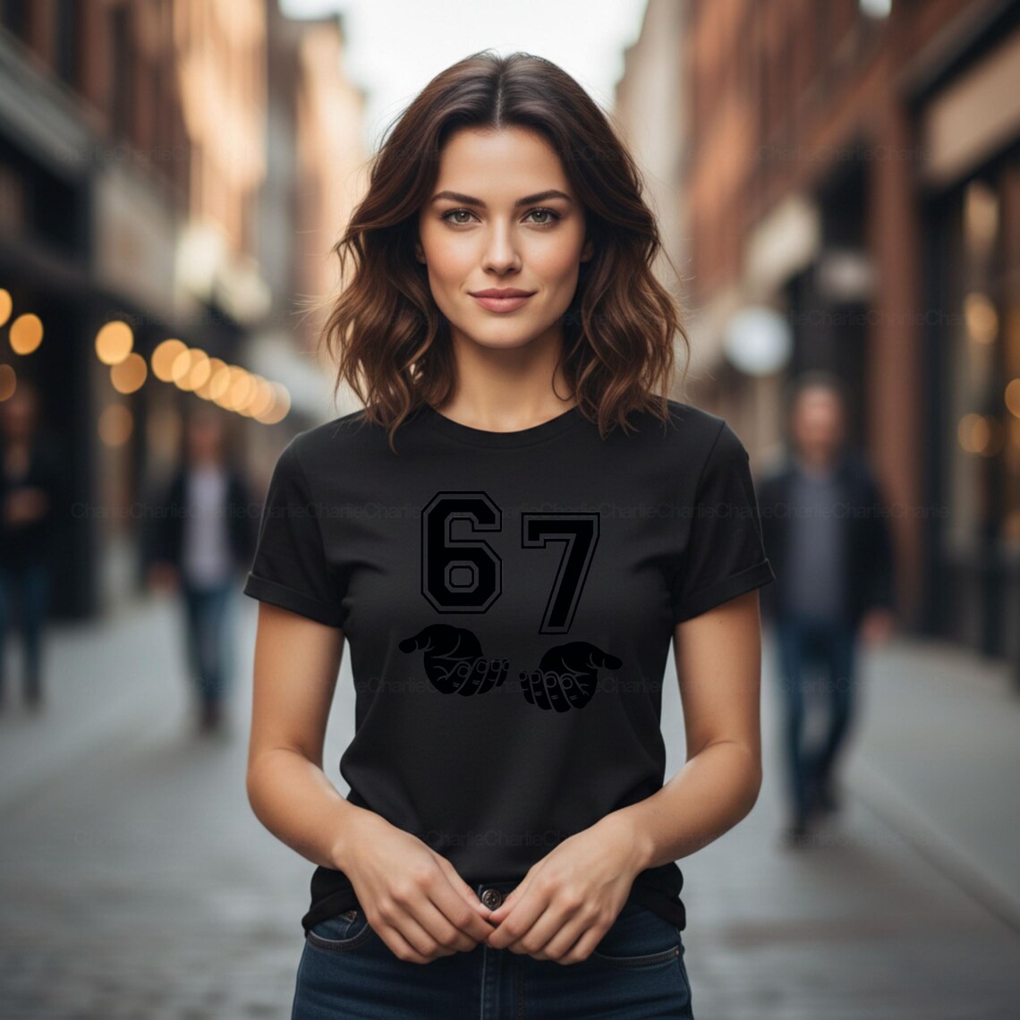 Six Seven 6 7 Hand Sign PNG Bundle | Black Hand Graphic Design ...