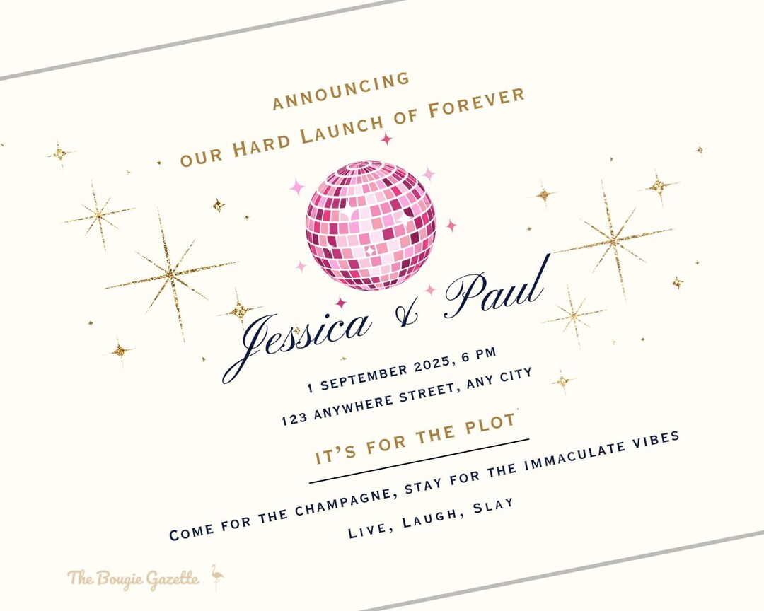 Funny Gen Z Wedding Invitation: "hard Lanch of Forever." Printable ...