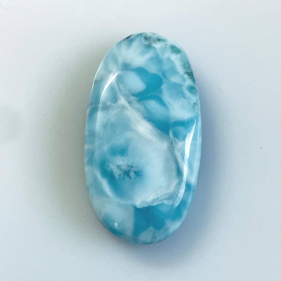 Larimar Gemstone Fancy Cabochons – Caribbean Blue Stone for Custom ...
