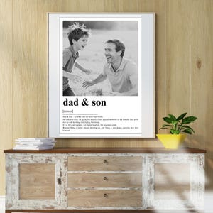 Dad and Son Definition Print – Dictionary Poster Wall Art – Father Son ...