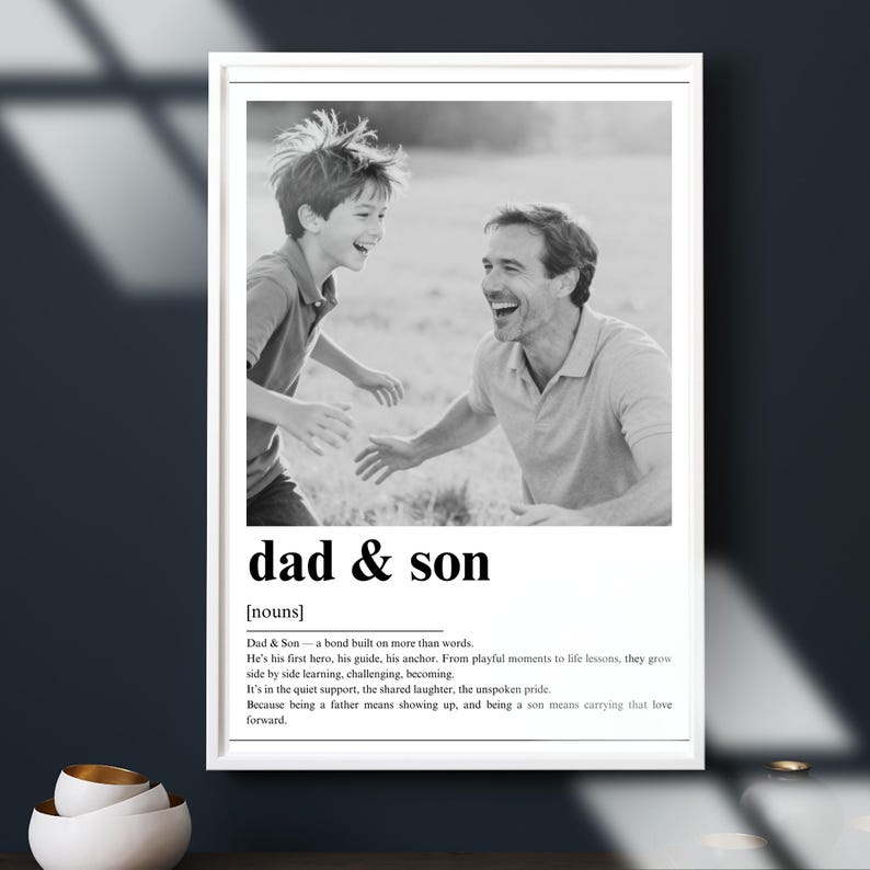 Dad and Son Definition Print – Dictionary Poster Wall Art – Father Son ...