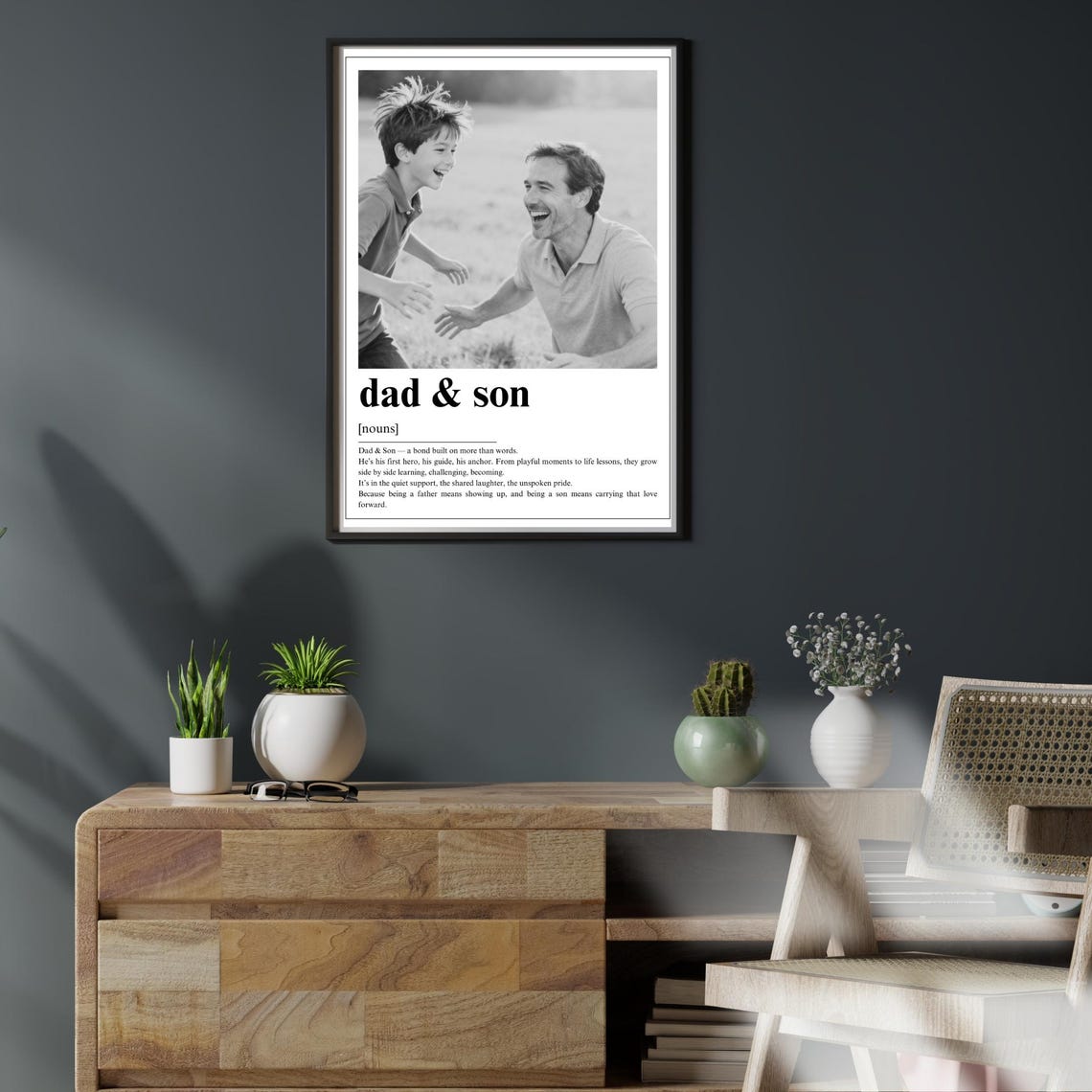 Dad and Son Definition Print – Dictionary Poster Wall Art – Father Son ...