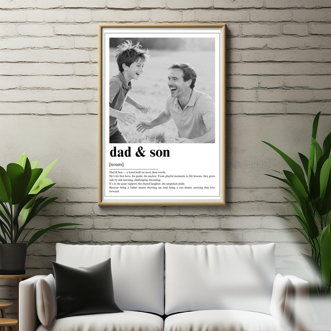 Dad and Son Definition Print – Dictionary Poster Wall Art – Father Son ...