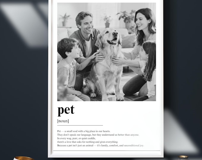 Dogstracted Definition — Pet Print on Canvas, Farmhouse Decor, Pet Wall ...