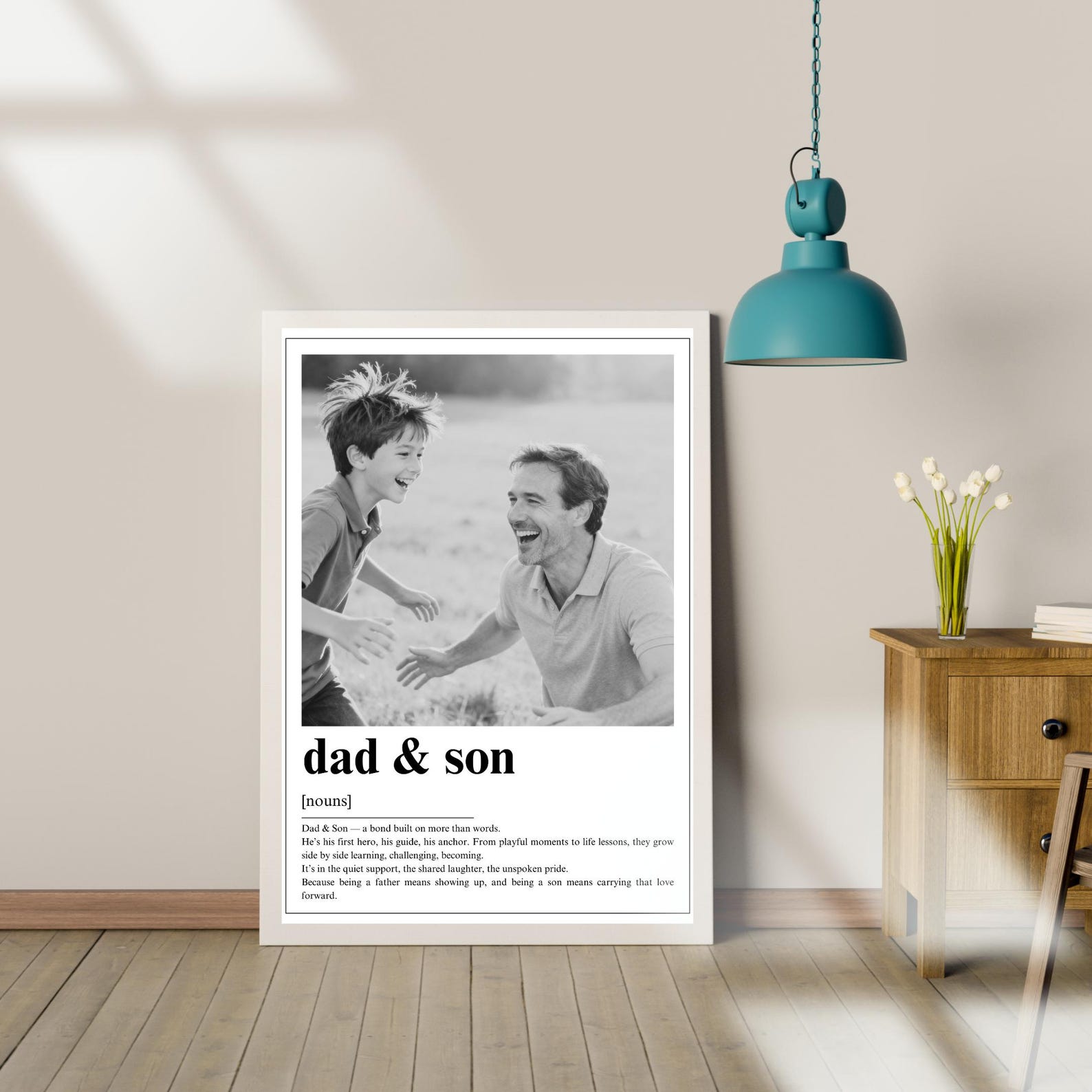 Dad and Son Definition Print – Dictionary Poster Wall Art – Father Son ...