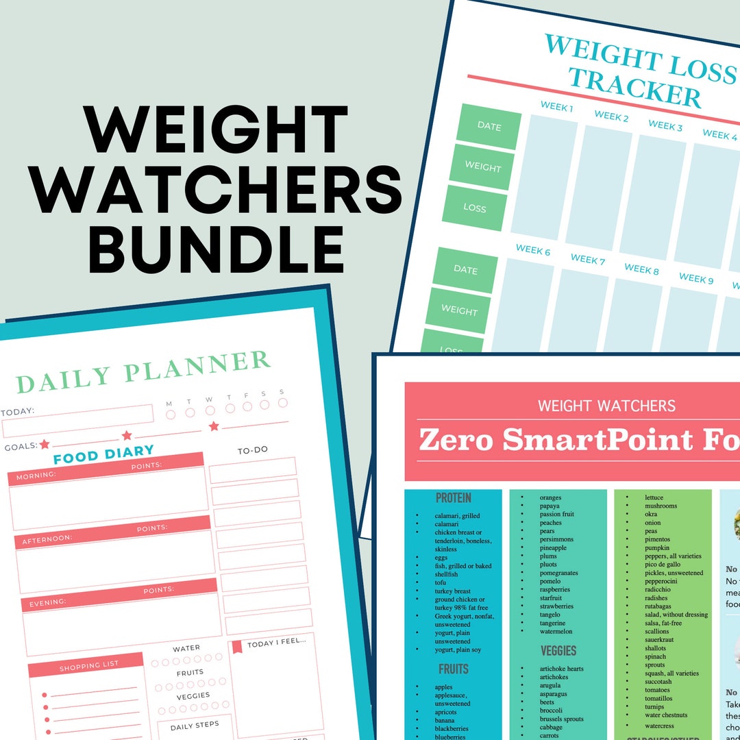 Weight Watchers Bundle - Food & Points Diary - Zero Smartpoints Food ...