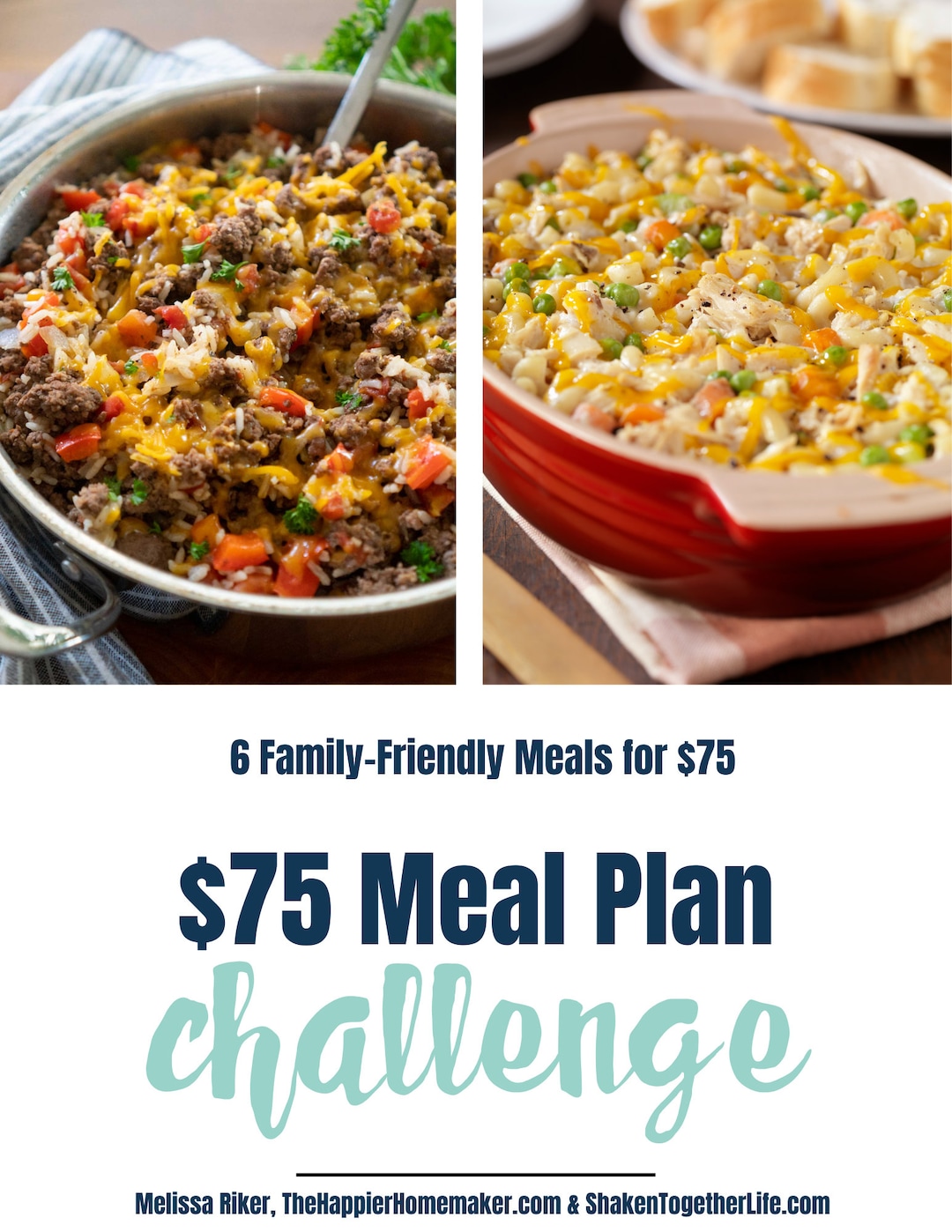 75 Dollar Weekly Meal Plan Challenge - Budget Friendly Dinner Recipes ...