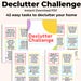 42-task Declutter Challenge Printable, Home Organization Cards ...