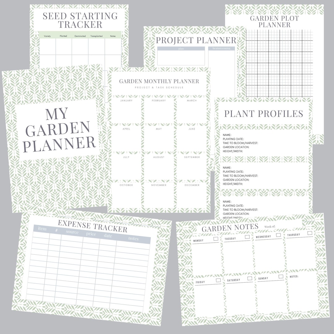 Printable Garden Planner, Garden Journal, Seed Tracker, Project Planner ...
