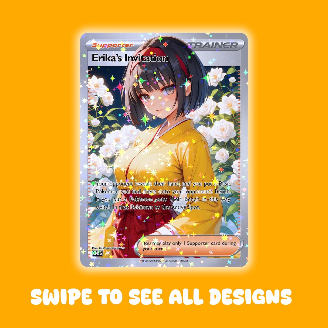 Erika - Kanto Series - Custom Pokemon TCG Proxy Card - Etsy