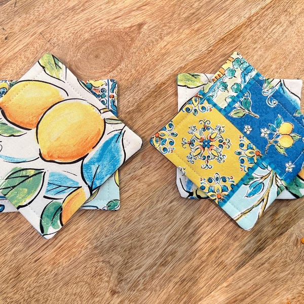 Lemon Coasters - Etsy