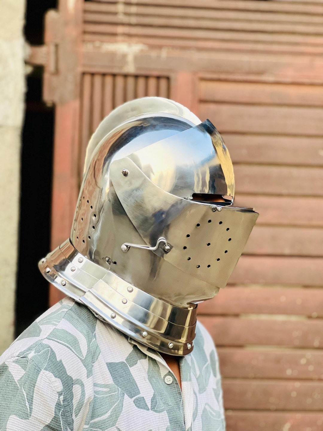 Medieval Knight Helmet – Handmade Steel Armor Helmet for Cosplay, LARP ...