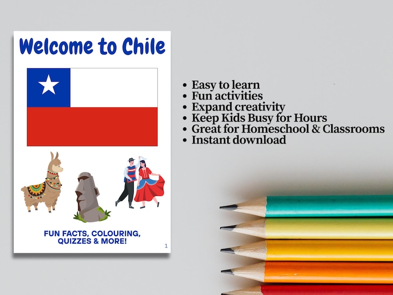 Chile Printable Activity Pack for Kids Ages 5–10 | Educational ...