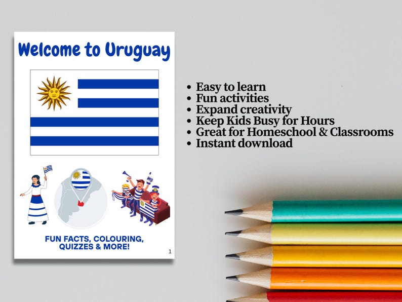Uruguay Printable Activity Pack for Kids Ages 5–10 | Educational ...