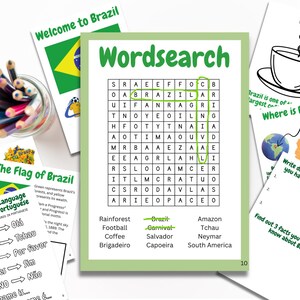 Brazil Printable Activity Pack for Kids Ages 5–10 | Educational ...