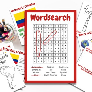 Colombia Printable Activity Pack for Kids Ages 5–10 | Educational ...
