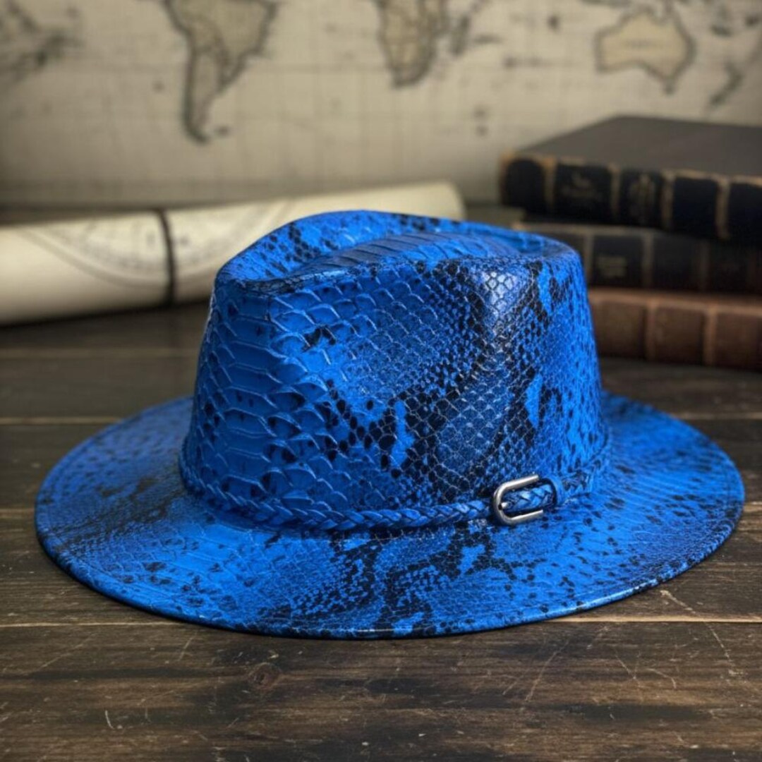 Snake Leather Cowboy Hat Handmade Western Snakeskin Hat - Etsy